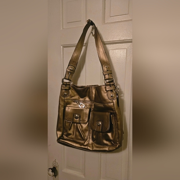 Tyler Rodan | Bags | Vintage Tyler Rodan Gold Faux Leather Shoulder Bag ...